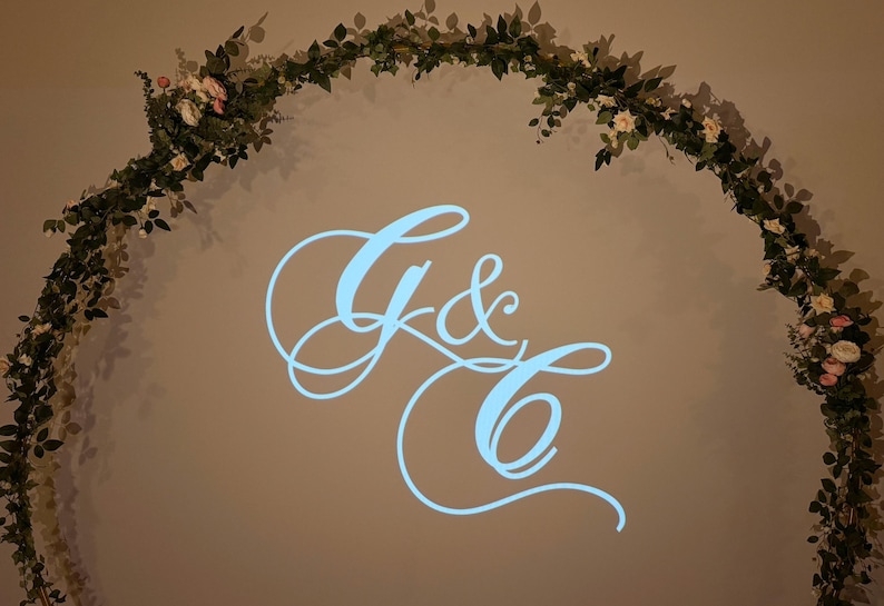 Custom Wedding Monogram Gobo Design: Personalized Light Projection ...