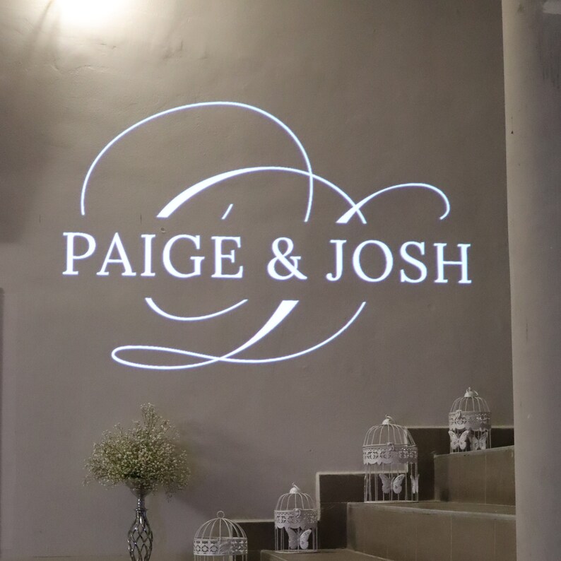 Custom Wedding Monogram Gobo Design: Personalized Light Projection ...