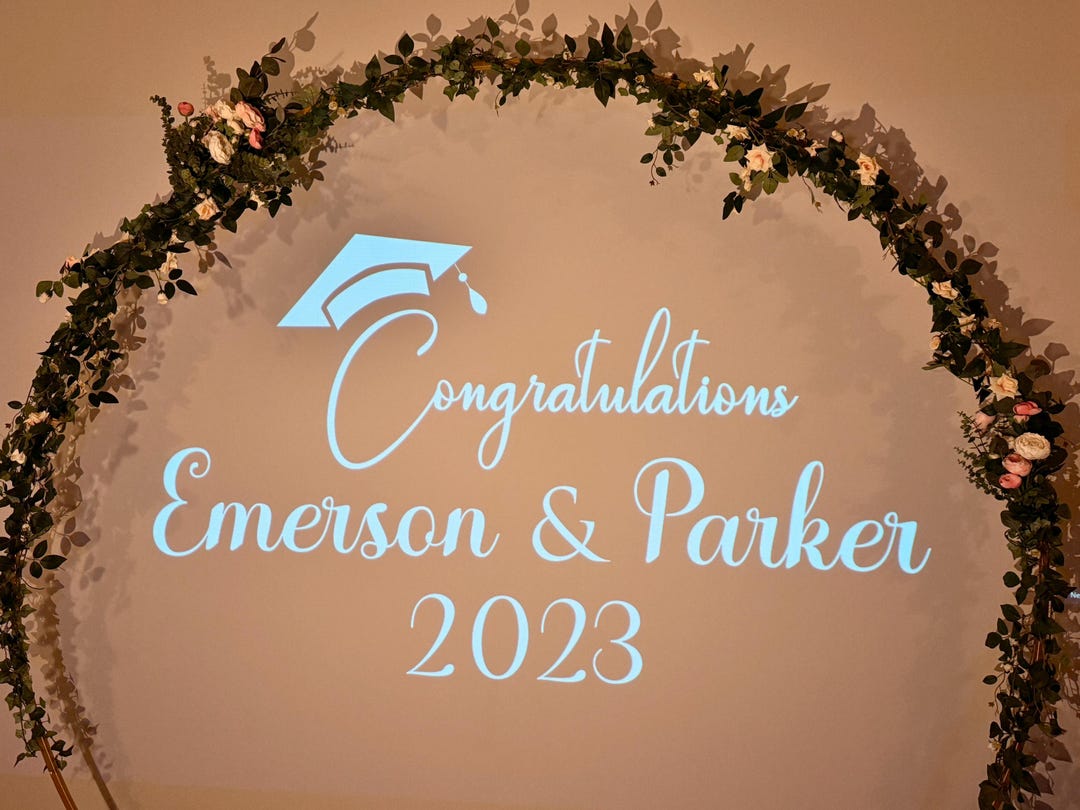 Custom Graduation Gobo Design: Personalized Light (digital Files Only ...