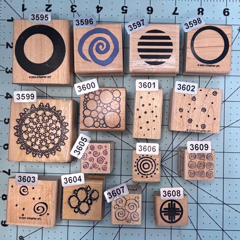 Circle Rubber Stamp - Etsy