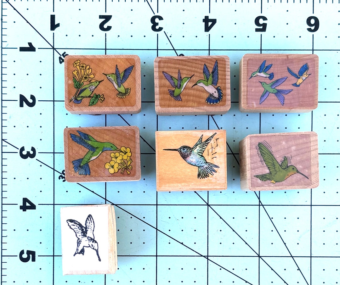 Birds Hummingbird Vintage Wood Mounted Rubber Stamps - Etsy