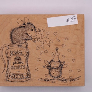 House Mouse Wood Mounted Rubber Stamps Vintage - Etsy
