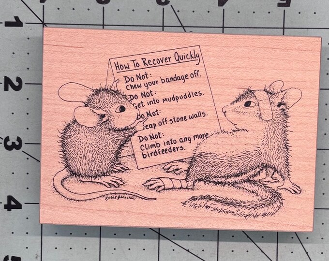 House Mouse the Quick Fix 292 Wood Mounted Rubber Stamp Vintage - Etsy