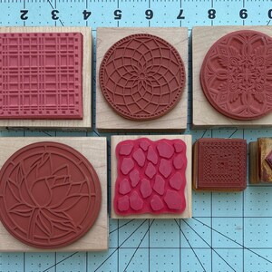 Designs Symmetrical Wood Mounted Rubber Stamps Vintage - Etsy