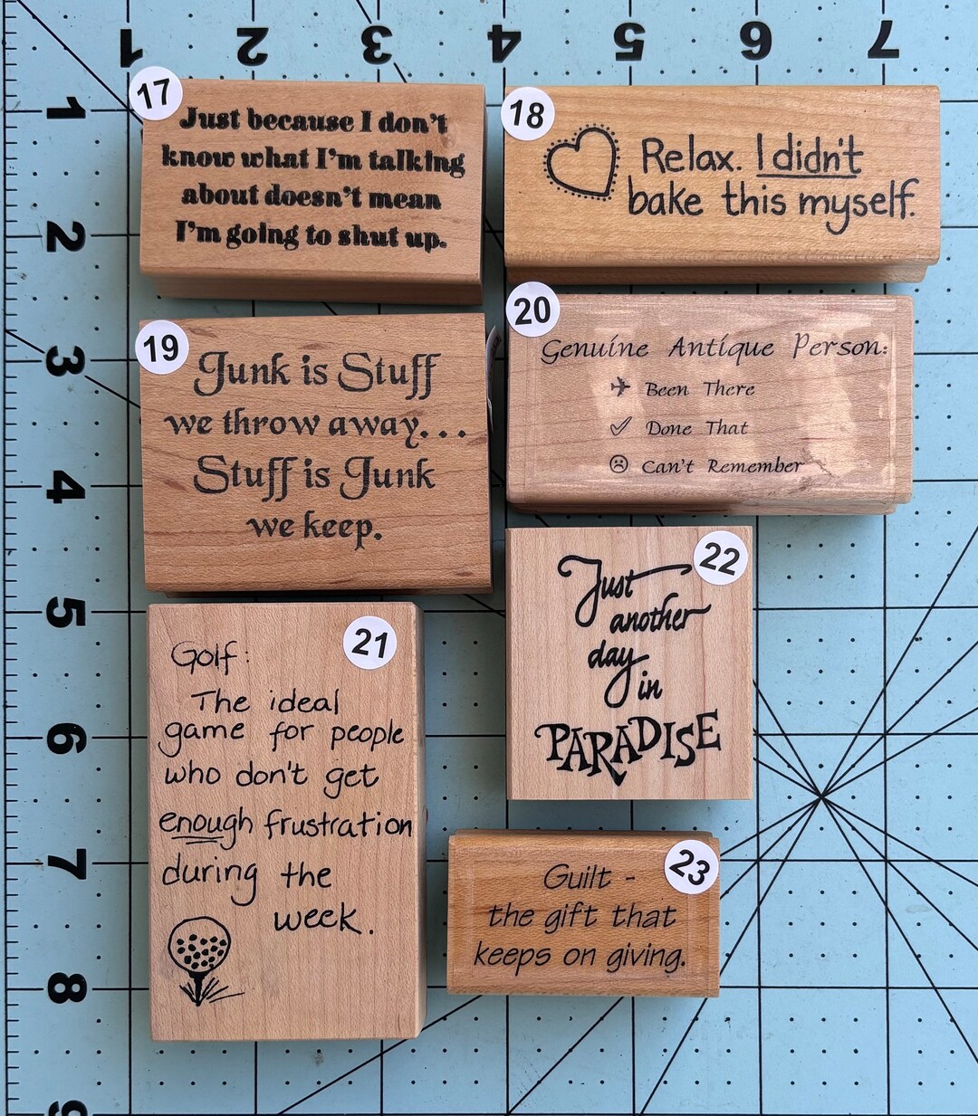 Verbiage - Card Sentiments - Wood Mounted Rubber Stamps Vintage - Etsy