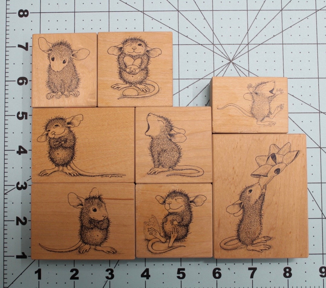 HOUSE MOUSE - Wood Mounted Rubber Stamps -vintage - Etsy