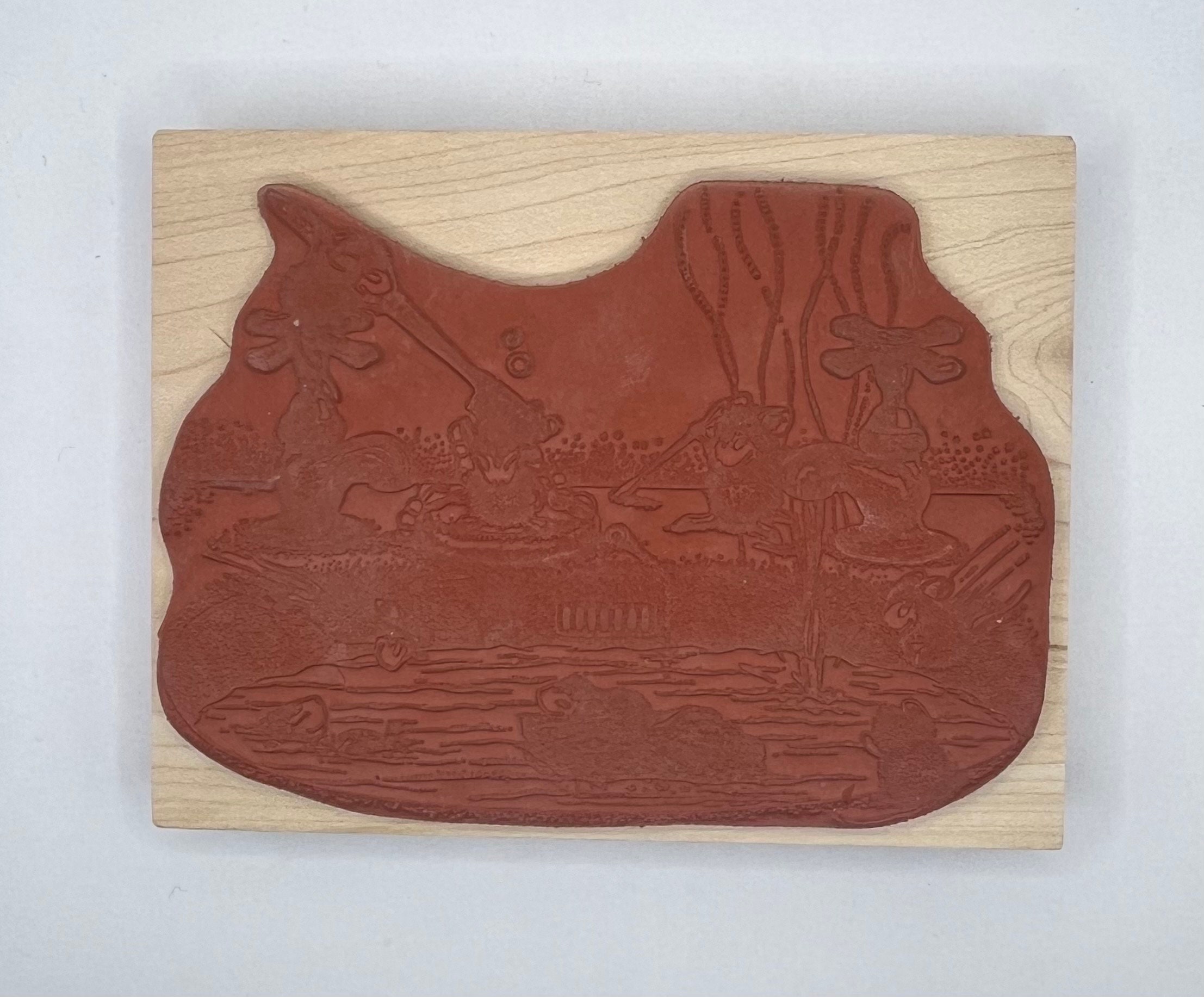 HOUSE MOUSE Wood Mounted Rubber Stamps vintage - Etsy