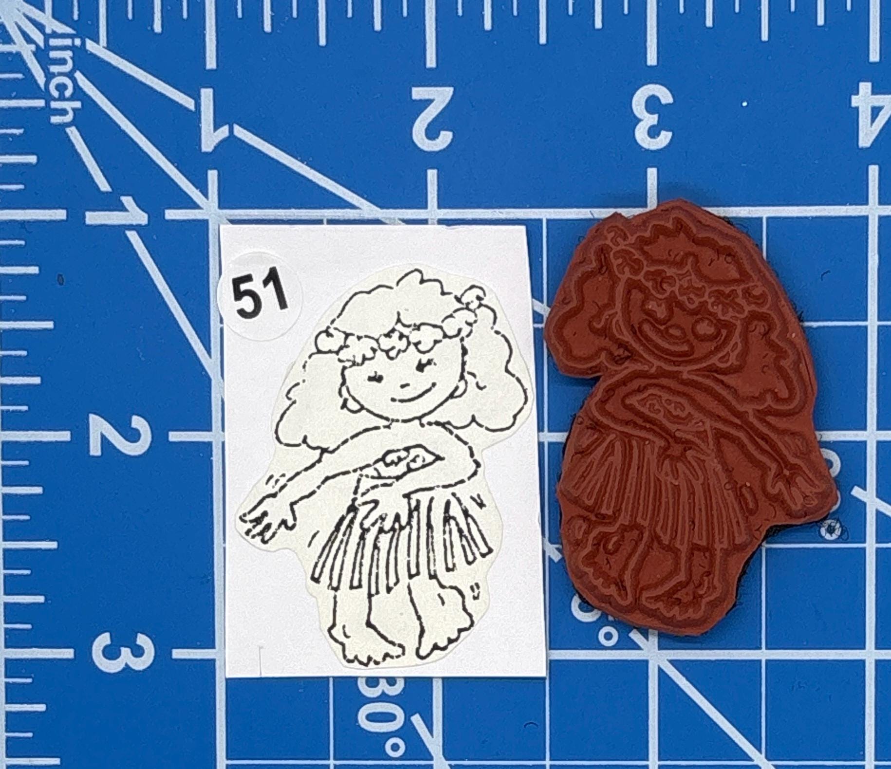 Unmounted Hawaiian Polynesian Aloha Rubber Stamps Rare Vintage Hook and ...