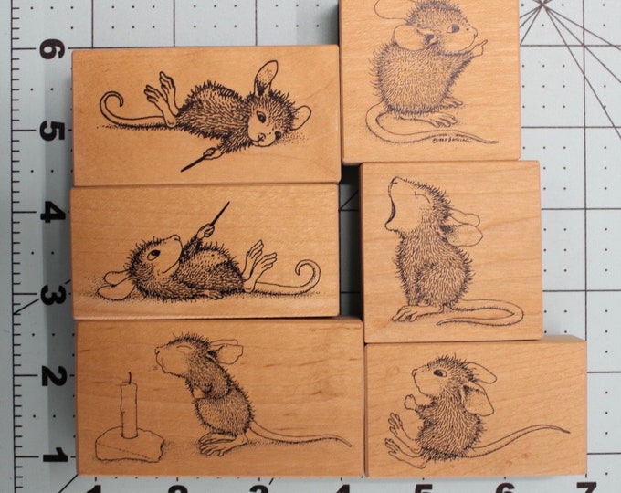 HOUSE MOUSE - Wood Mounted Rubber Stamps -vintage - Etsy