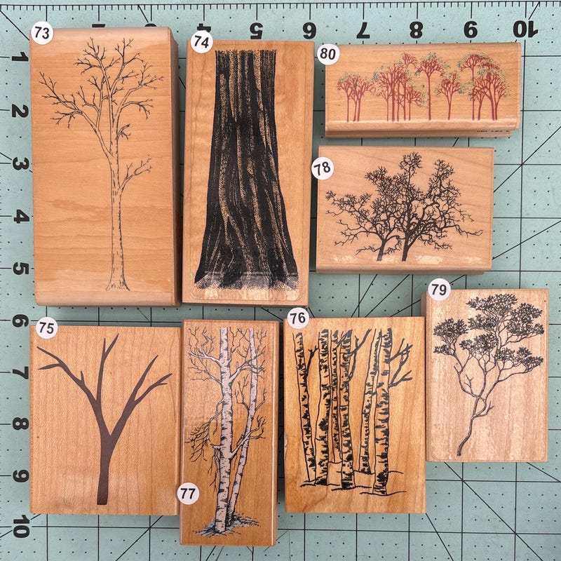 Bare Tree Stamp - Etsy