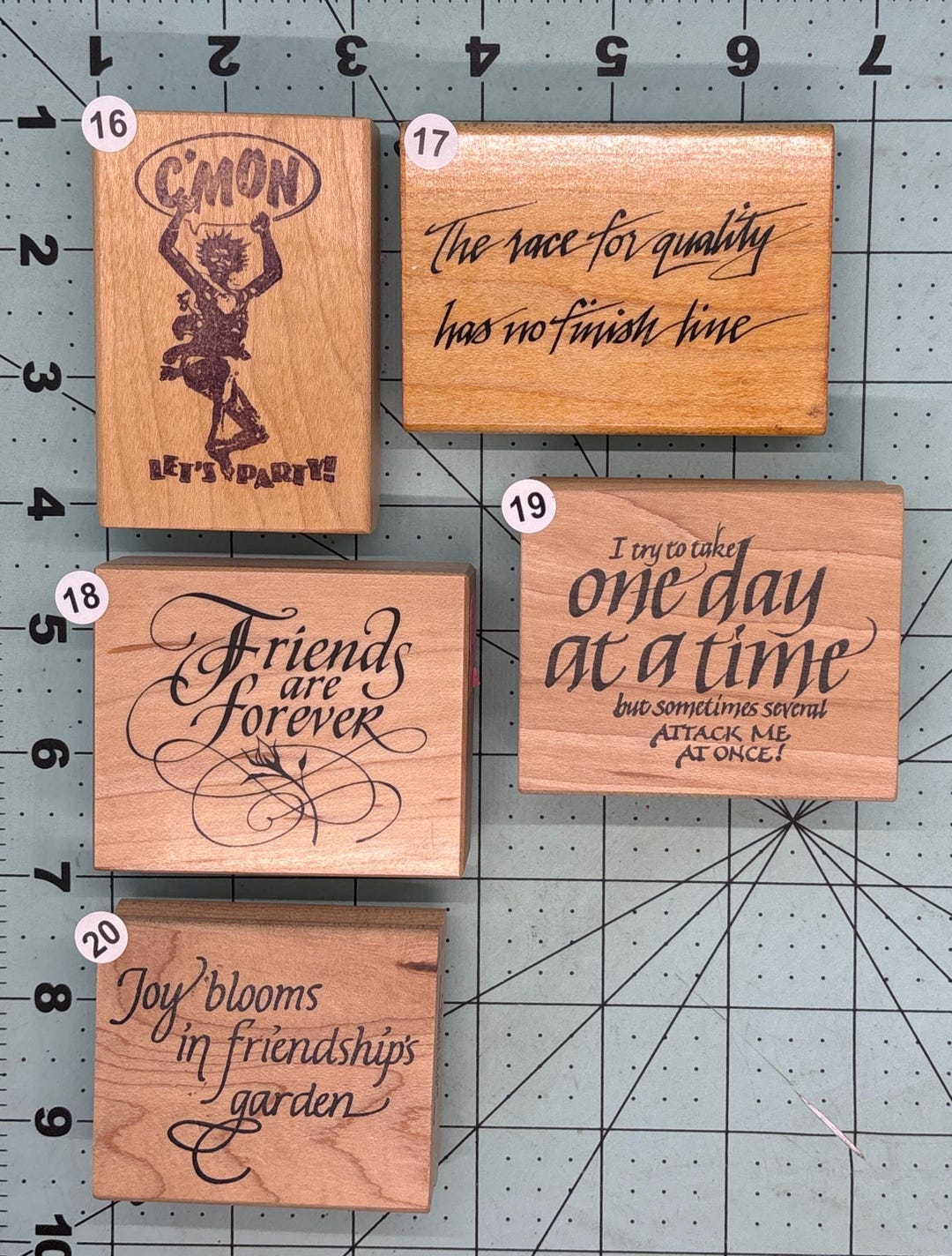 Verbiage Quotes Wood Mounted Rubber Stamps Vintage - Etsy