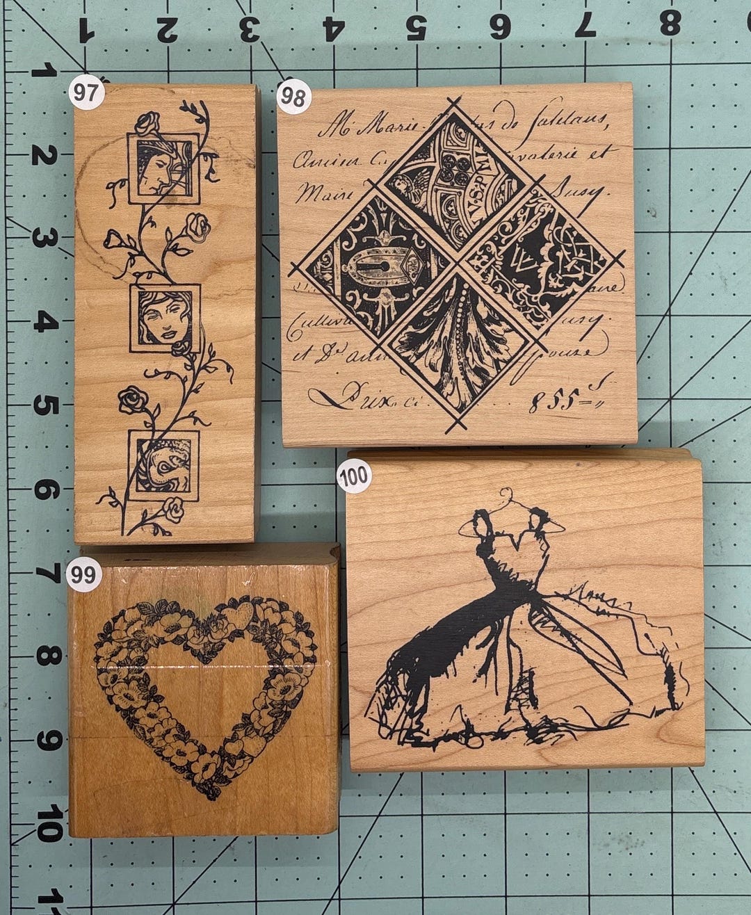 Miscellaneous Romantic Rare Wood Mounted Rubber Stamps Vintage - Etsy