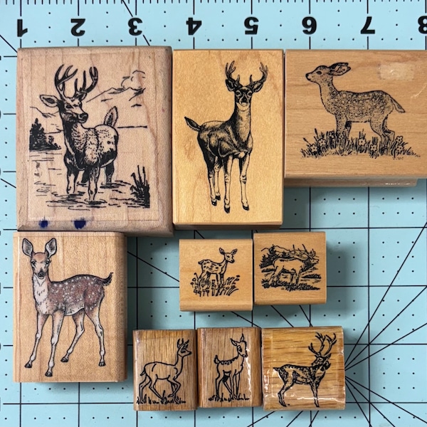 Deer Rubber Stamp - Etsy