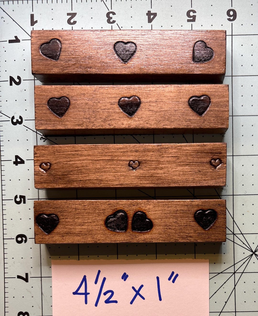 Wood Rubber Stamp Mount for Velcro Mounted Rubber Stamps Handmade Wood ...