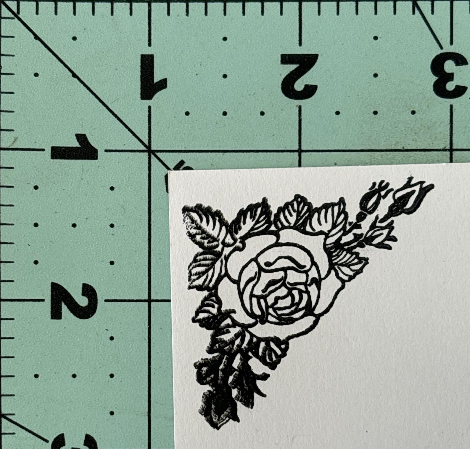 Corner 4 Stamp Square Wood Mounted Rubber Stamp Embossing Arts 1997 ...