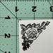 Corner 4 Stamp Square Wood Mounted Rubber Stamp Embossing Arts 1997 ...