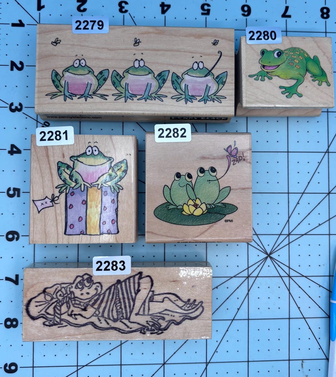 Frogs Vintage Wood Mounted Rubber Stamps - Etsy