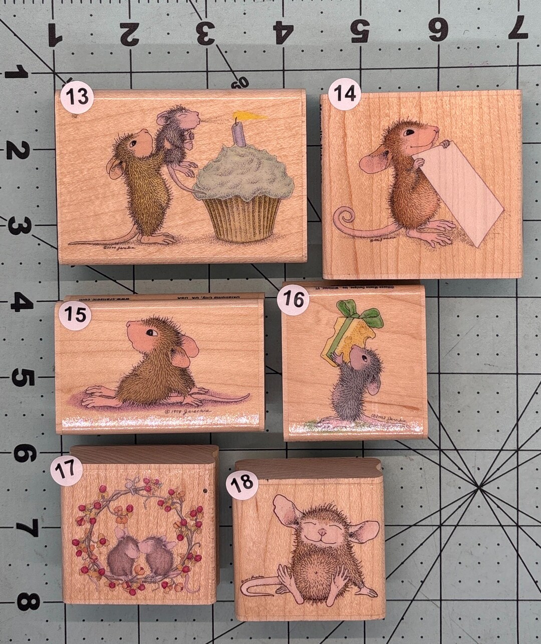 House Mouse Wood Mounted Rubber Stamps Vintage - Etsy