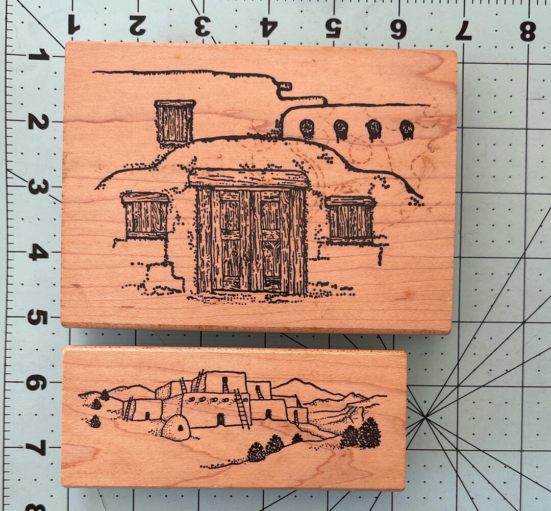 Landscape Rare Judy Duke Adobe Wood Mounted Rubber Stamps - Etsy