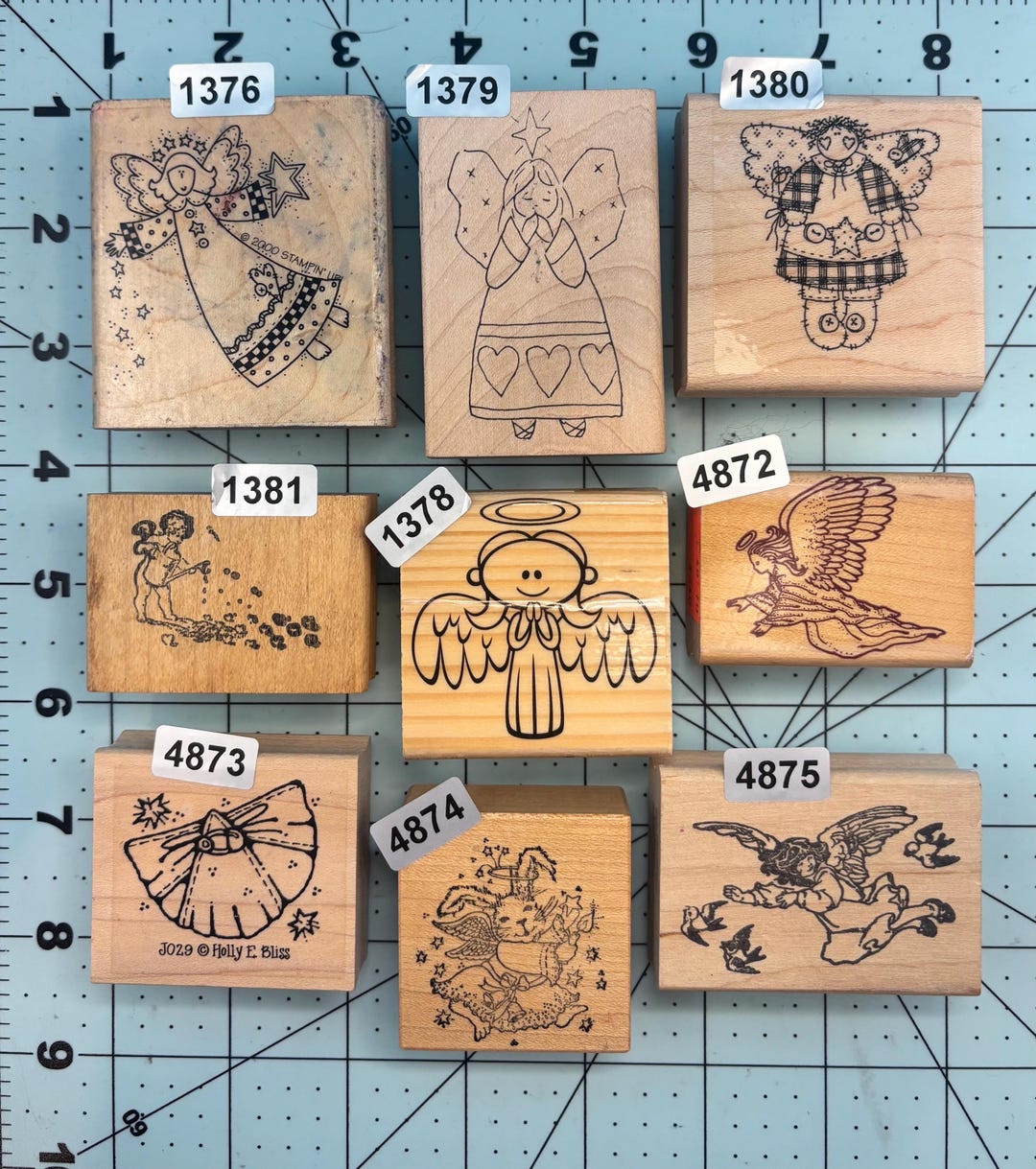 Angel Wood Mounted Rubber Stamps Vintage - Etsy