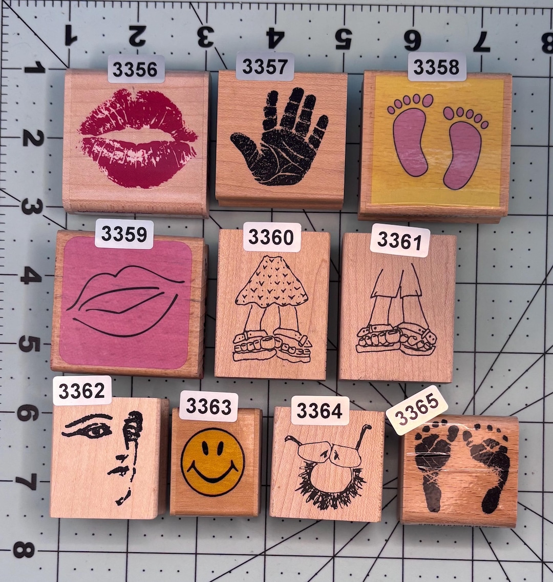 Body Parts Wood Mounted Rubber Stamps Vintage - Etsy