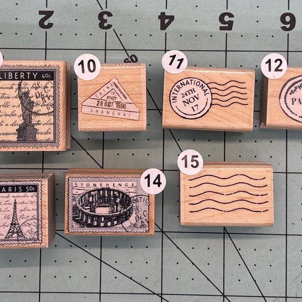 Postal Rubber Stamp - Etsy