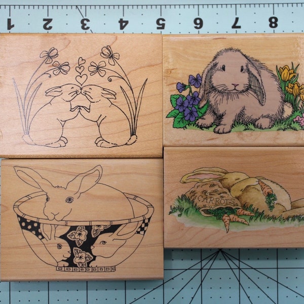 Easter Bunny Stamp - Etsy