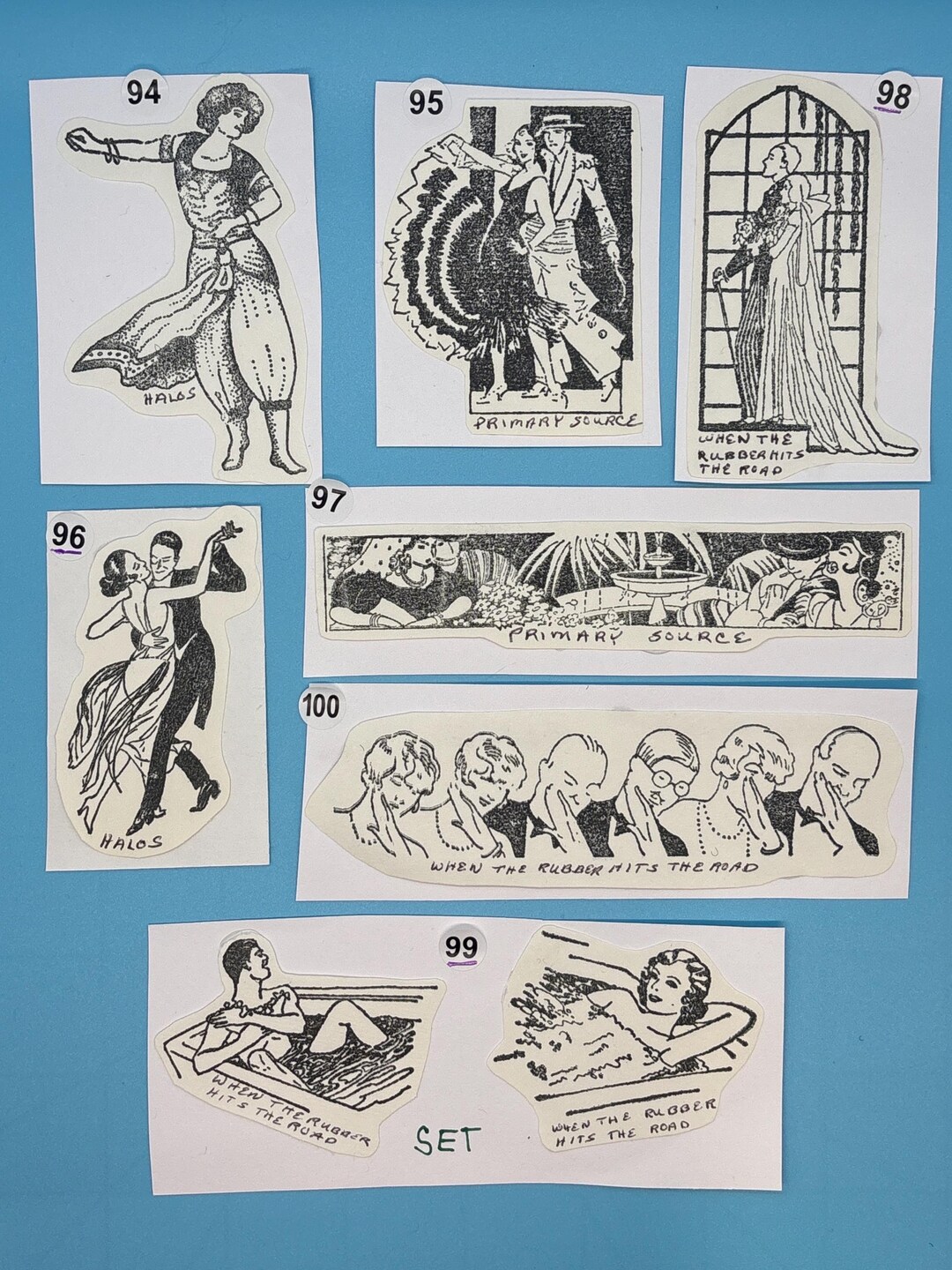 Unmounted People Women and Men Rubber Stamps Rare Vintage Hook and Loop ...