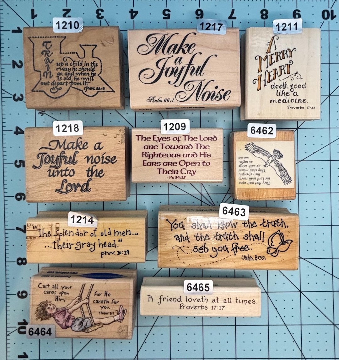 Verbiage Religious Bible Verses Wood Mounted Rubber Stamps Previously ...