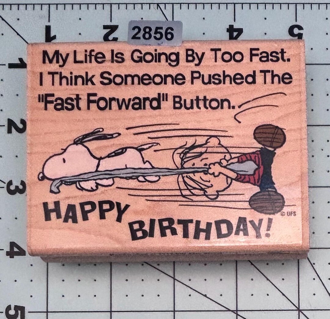 Peanuts Snoopy Linus Happy Birthday Vintage Wood Mounted Rubber Stamps ...