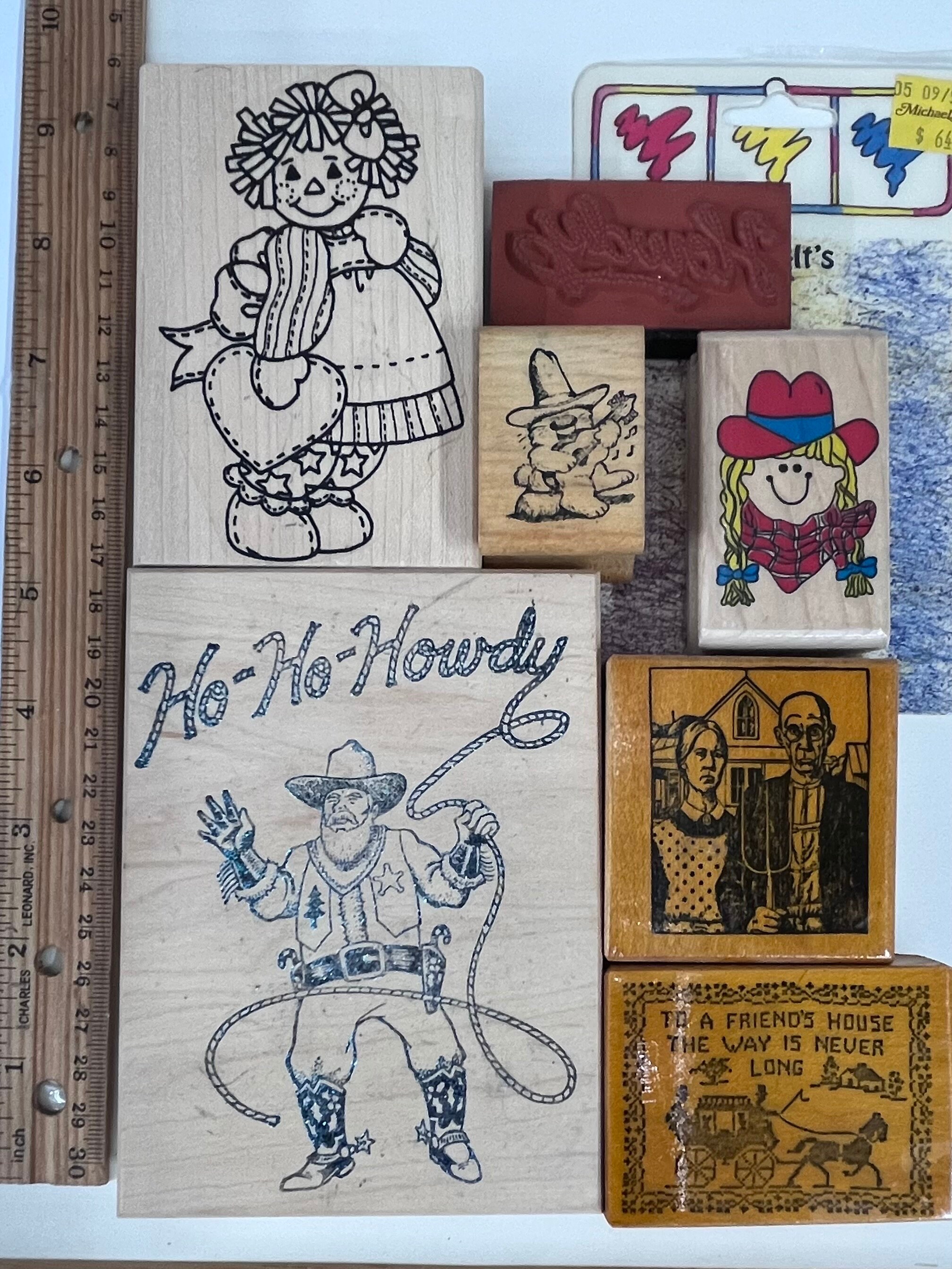 American Gothic / Stagecoach / Cowboy / Rag Doll Rubber - Etsy