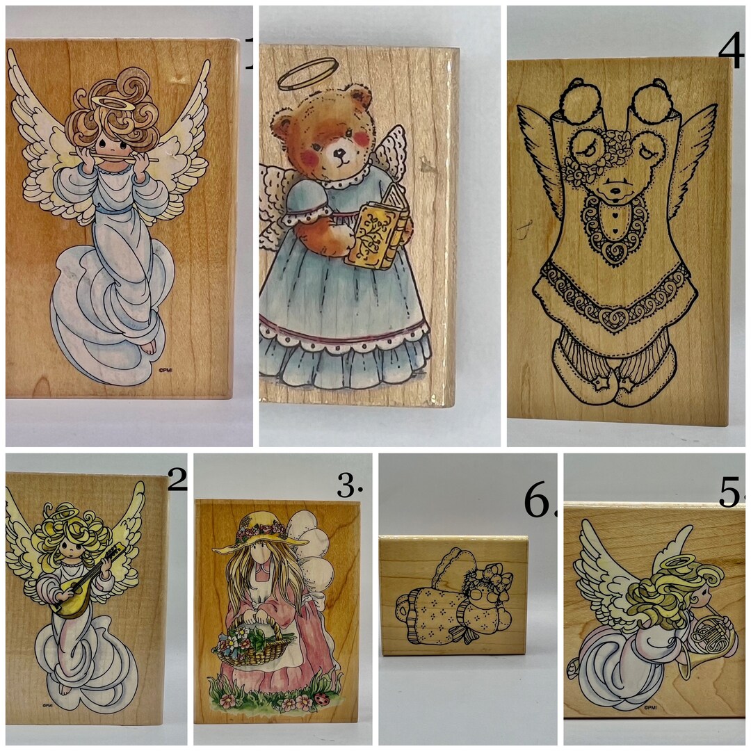 ANGELS Rubber Stamps - Etsy