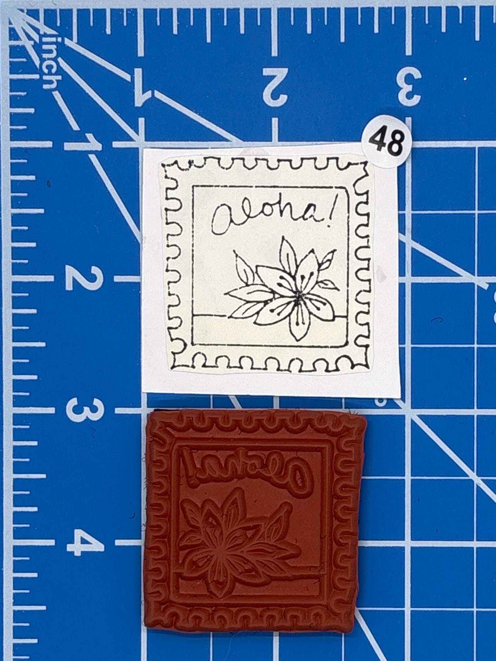 Unmounted Hawaiian Polynesian Aloha Rubber Stamps Rare Vintage Hook and ...
