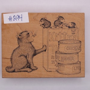 HOUSE MOUSE Wood Mounted Rubber Stamps vintage - Etsy