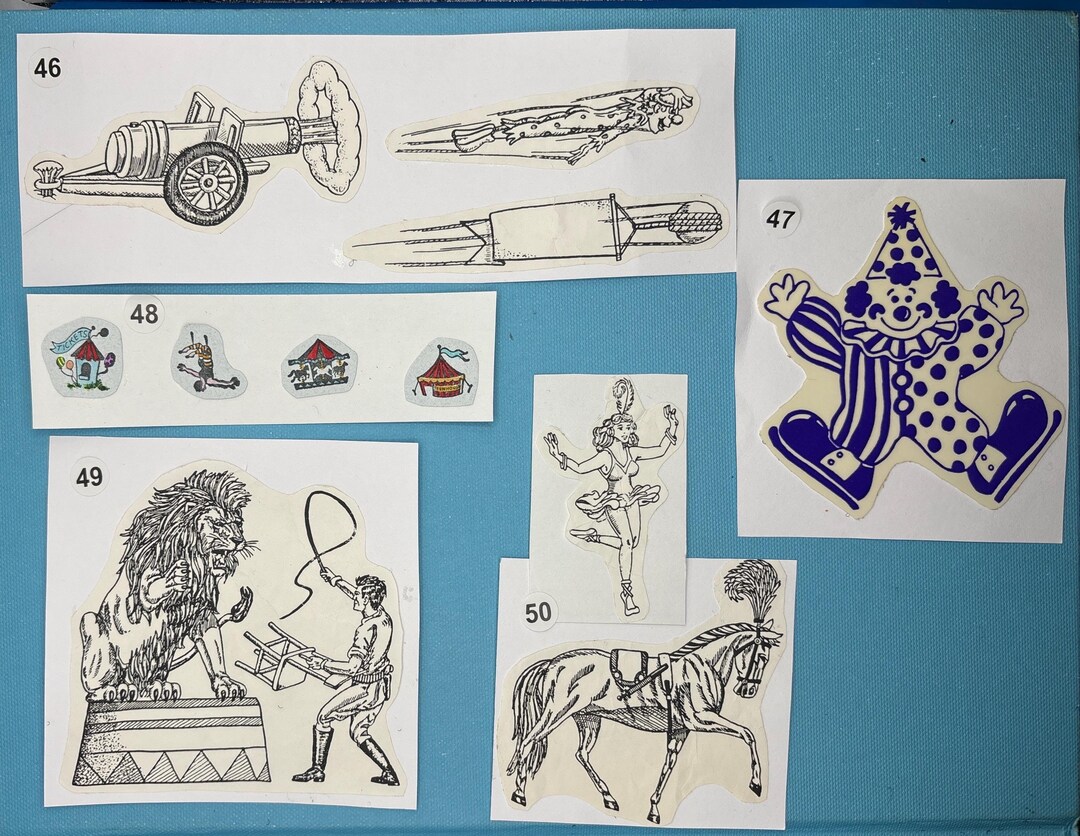 Unmounted Circus Clowns Ring Master Horse Dancer Canonball Animals ...