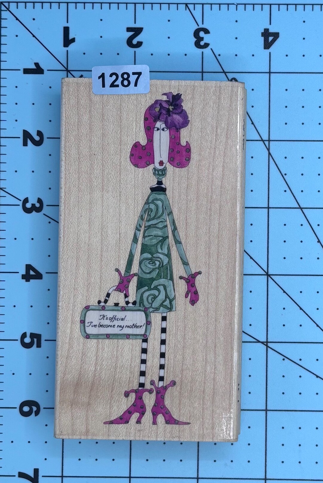 People Dolly Mama 5” It’s Official Wood Mounted Rubber Stamp - Etsy