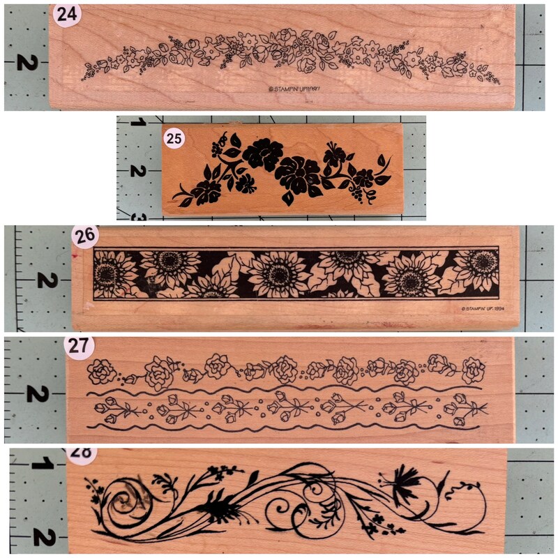Border Rubber Stamp - Etsy