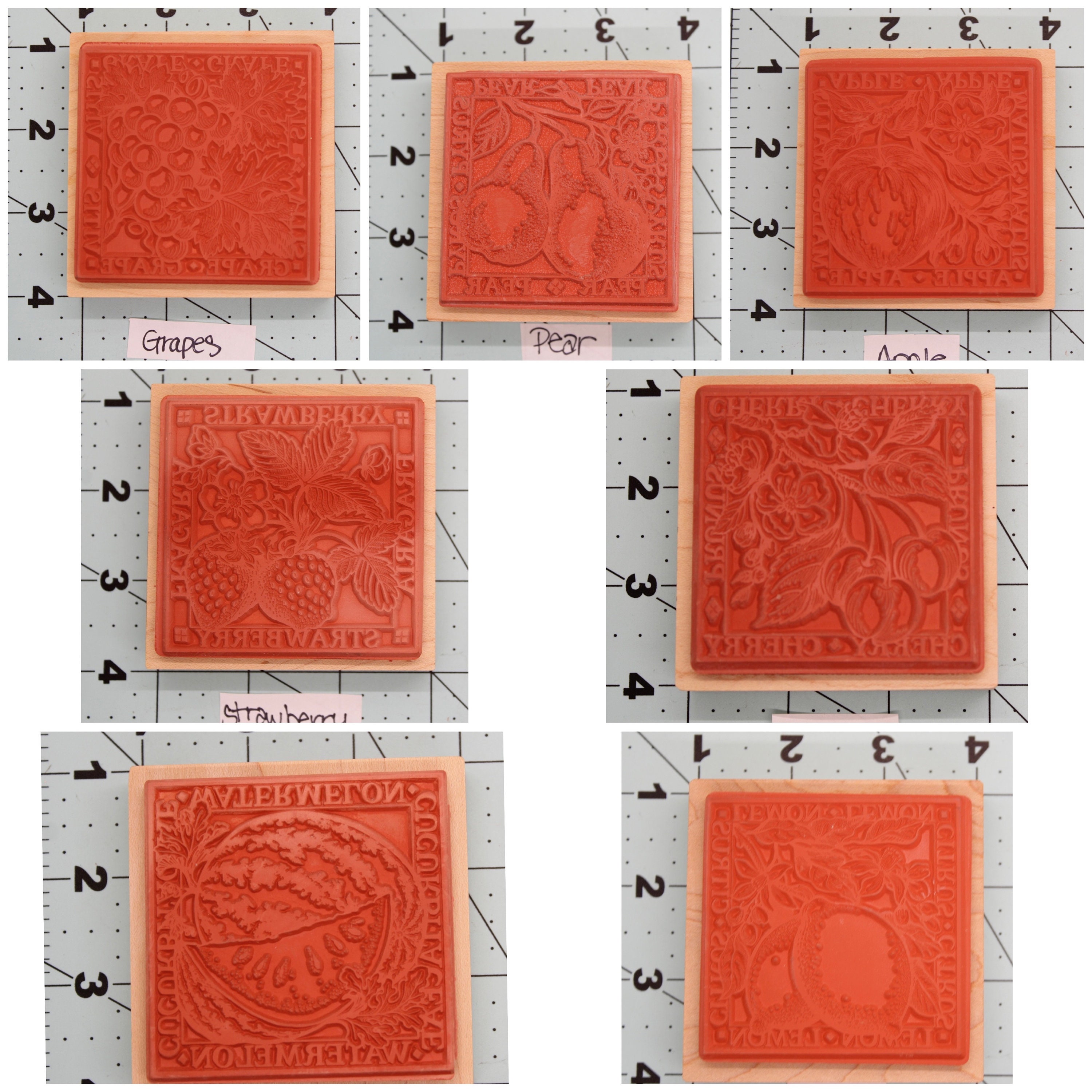 Fruit Vintage PSX Wood Mounted Rubber Stamps - Etsy