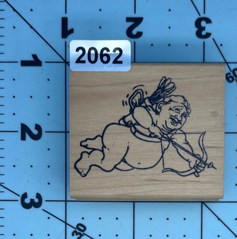 Hearts Valentine Cupid Vintage Wood Mounted Rubber Stamps - Etsy
