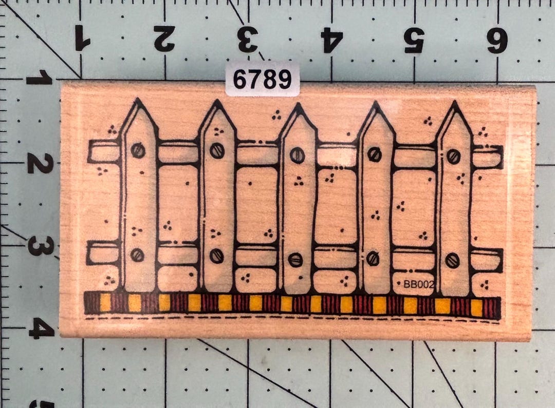 Gates Fences Wood Mounted Rubber Stamp Vintage - Etsy