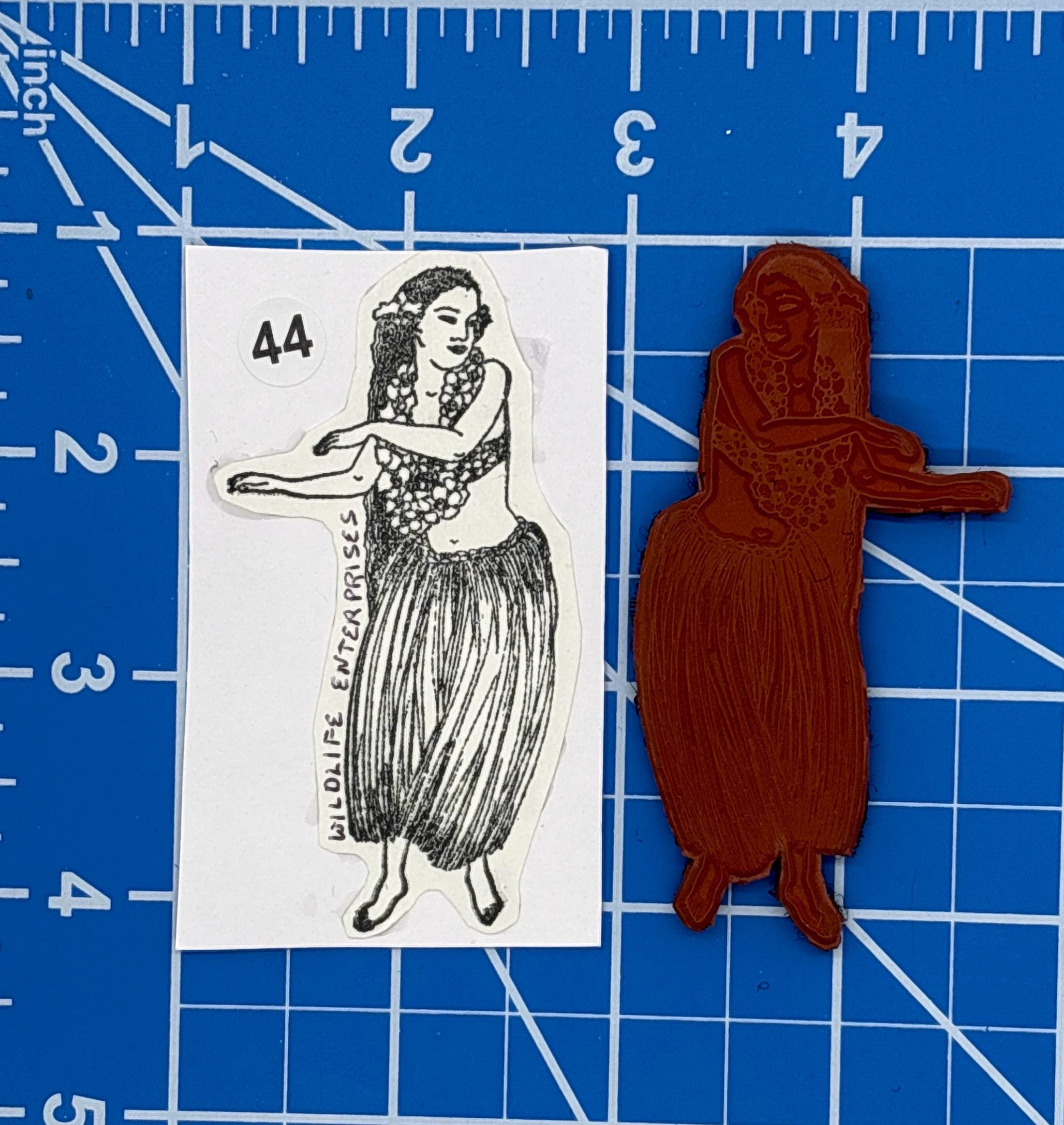Unmounted Hawaiian Polynesian Aloha Rubber Stamps Rare Vintage Hook and ...