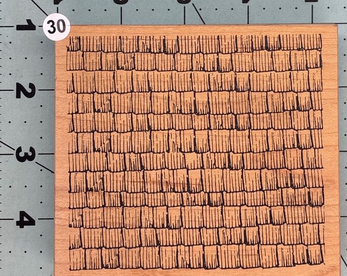 Shapes Textures Shingles Large Wood Mounted Rubber Stamp Vintage - Etsy
