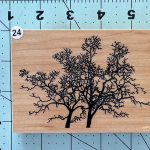 Trees Wood Mounted Rubber Stamps Vintage - Etsy