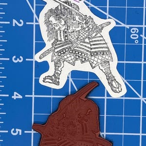 Unmounted People Japanese Martial Arts Rubber Stamps Rare Vintage Hook ...