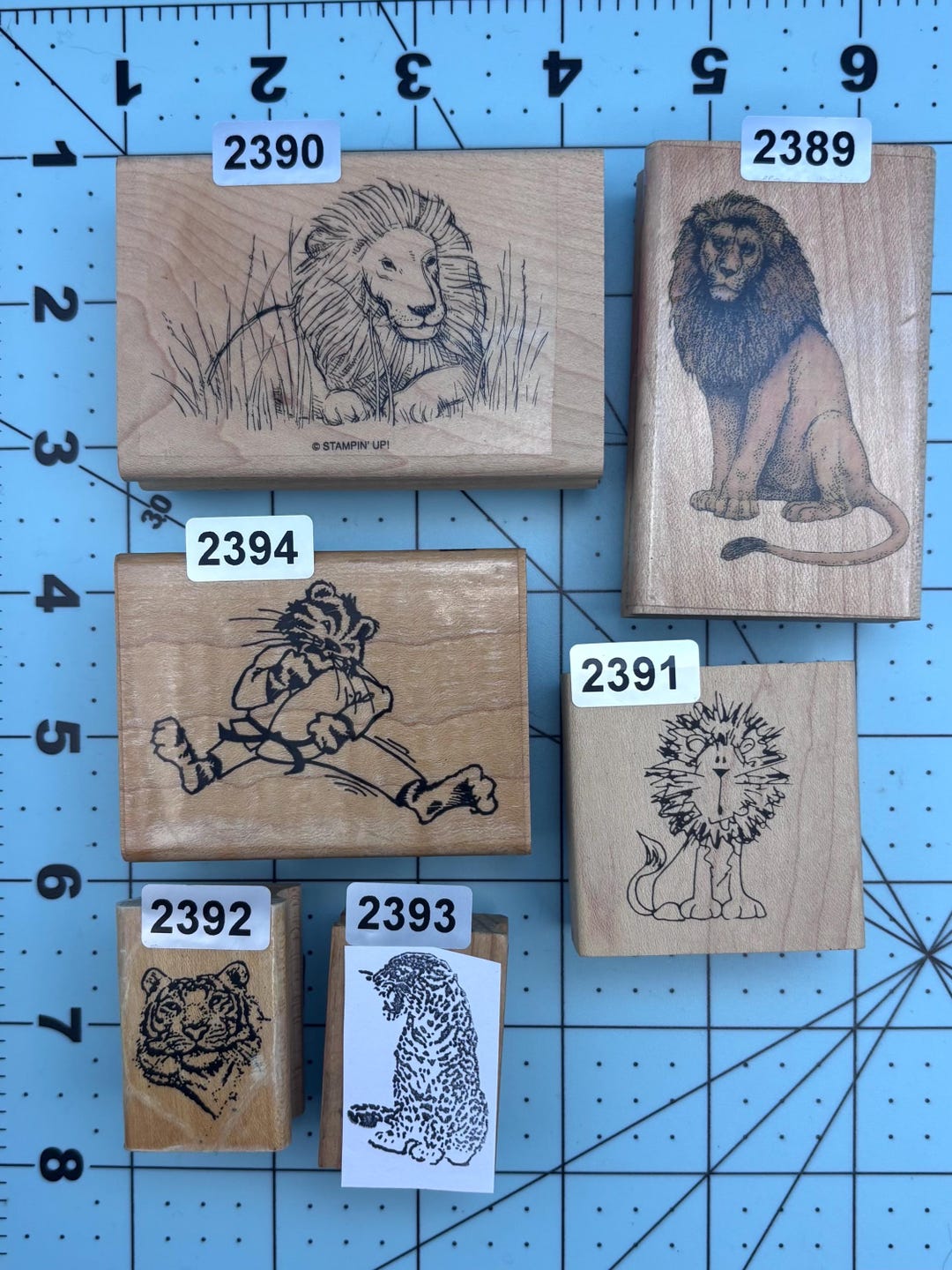 Big Cats Lion Tiger Cheetah Vintage Wood Mounted Rubber Stamps - Etsy