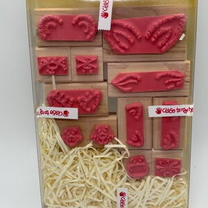 Animals Animal Faces Ears Moses Eyes Set Vintage Close to My Heart Wood ...