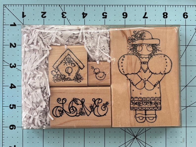 People Miss June Victoria DOTS Retired Wood Mounted Rubber Stamp Set ...