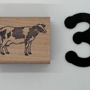COWS Vintage Wood Mounted Rubber Stamps - Etsy