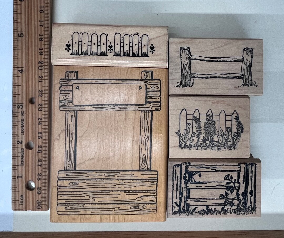 Gates / Fences Wood Mounted Rubber Stamps Vintage - Etsy