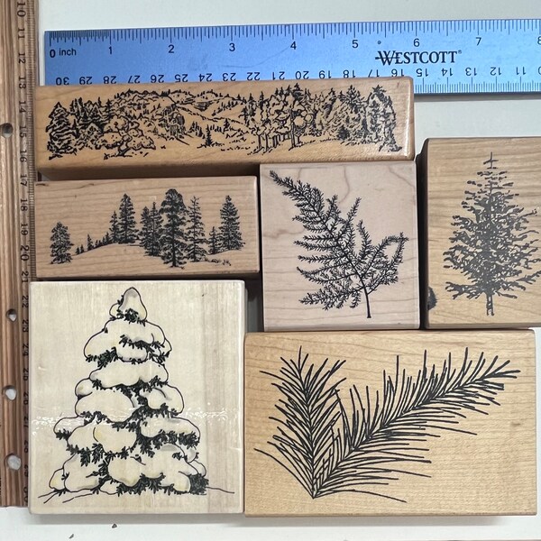Pine Tree Stamp - Etsy